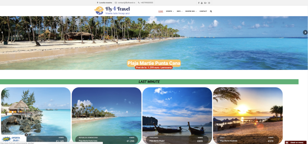 Agentia de Turism - Fly4travel.ro - RI Creative Agency